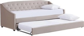 Rozkládací postel 90x200, hnědošedá Taupe, ALODA Kondela 0000399606