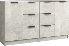 Příborníky 2 ks betonově šedé 60 x 30 x 70 cm kompozitní dřevo 3115791
