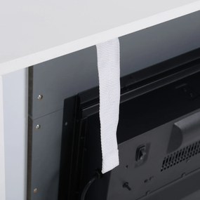 HOMCOM Elektrický krb s vytápěním, elektrický krb s LED plamenovým efektem a 3 úrovněmi jasu 2000W dekorační krb s nastavitelným termostatem, elektri…