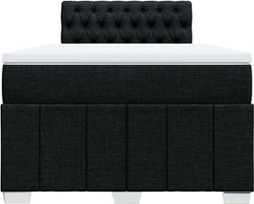 Box spring postel s matrací černá 120x200 cm textil 3287044