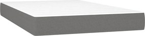 Box spring postel s matrací tmavě šedá 120x200 cm textil 3140042