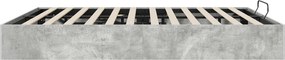 Ottoman postel Betonově Šedá 160 x 200 cm Dřevěný materiál 3409216