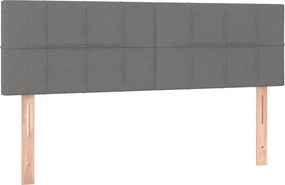 Box spring postel s matrací tmavě šedá 140x200 cm textil 3126806