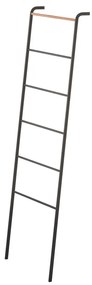 Černý dekorativní žebřík s detailem z bukového dřeva YAMAZAKI Tower Ladder