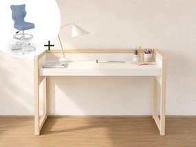 Benlemi Dětský rostoucí stůl STOLLY se dvěma výškami stolu + ergonomická židle MODRÁ Zvolte rozměr židle: dítě 133 - 159 cm (výška stolu 71 - 82 cm)