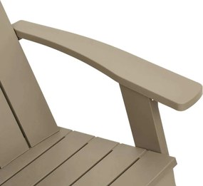 vidaXL Zahradní židle Adirondack světle hnědá 75 x 88,5 x 89,5 cm PP [364175]
