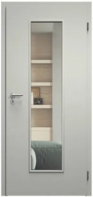 SAPELI ELEGANT KOMFORT M55 - CPL LAMINÁT - OTOČNÉ DVEŘE VČ. ZÁRUBNĚ -Šedá Průchozí šířka (cm): 100, Průchozí výška (cm): 210, Typ skla: Čiré sklo