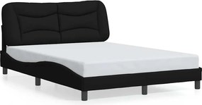 Rám postele bez matrace Hvar černý 140 x 190 cm textil 3207767