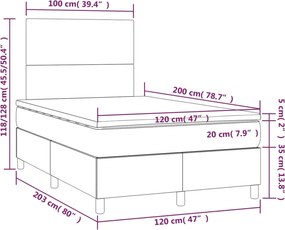 Box spring postel s matrací černá 120 x 200 cm umělá kůže 3142713