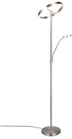 LED stojací lampa ve stříbrné barvě (výška 180 cm) Willis – Trio