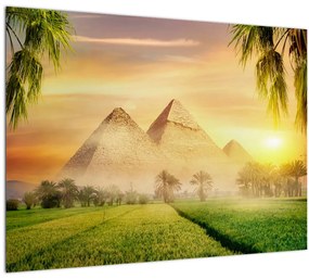 Skleněný obraz - Pyramidy (70x50 cm)