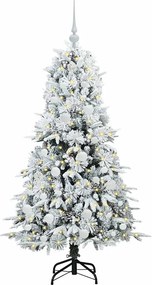Umělý Skládací Vánoční Strom s stojanem Bílá 150 cm PE a PVC 3397474