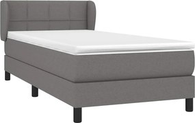 Box spring postel s matrací tmavě šedá 80 x 200 cm textil 3126198