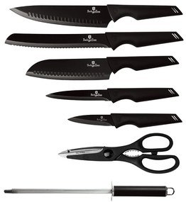 8dílná sada kuchyňských nerezových nožů s akrylovým stojanem BLACK 20477