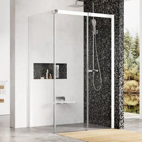 Ravak - Sprchové dveře s pevnou stěnou Matrix MSDPS-110/80 pravá - bílá, transparentní sklo