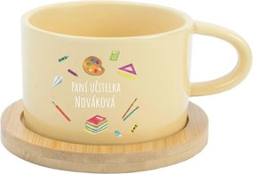 Personalizovaný keramický hrníček "MAKRONKA" pro paní učitelku/pana učitele (pomůcky)