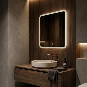 Tutumi Zrcadlo 70x70 cm s regulovatelným LED osvětlením HOM-01521