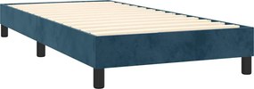 Box spring postel s matrací tmavě modrá 80 x 200 cm samet 3127641