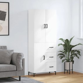 Skříň highboard lesklá bílá 69,5 x 34 x 180 cm kompozitní dřevo,  3195901