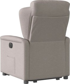 Elektrické zvedací polohovací křeslo taupe textil 3303161