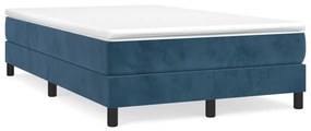 Box spring postel s matrací tmavě modrá 120x190 cm samet 3269681