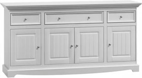 Belluno Elegante, 4.3 dřevěná komoda, bílá, masiv, borovice