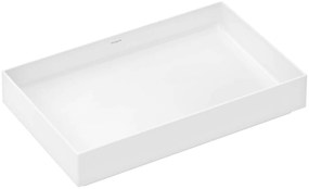 Hansgrohe Xuniva Evo E - Umyvadlo na desku, 65x40 cm, bez přepadu, bez otvoru pro baterii, HygieneEffect, SmartClean, bílá 63015450