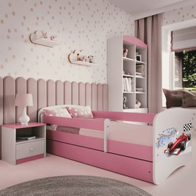 Dětská postel Babydreams formule jedna růžová