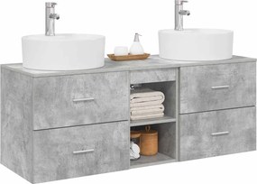 Sada koupelnových skříněk 3 ks Betonově šedá 3405878