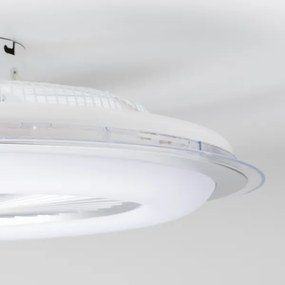 Brilagi - LED Stmívatelné svítidlo s ventilátorem RONDA LED/48W/230V stříbrná+DO