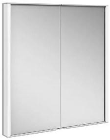 Keuco Royal Match - Zrcadlová skříňka s LED osvětlením, vestavná, 650x700x149 mm, stříbrný elox 12811171311