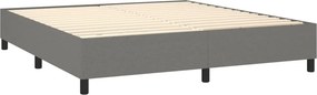 Box spring postel s matrací tmavě šedá 180x200 cm textil 3141794