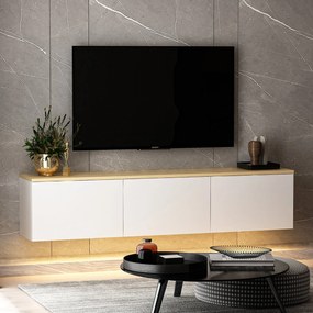 Hanah Home TV stolek Neon - White v2, Bílá, Dub