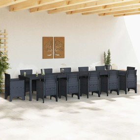 Zahradní stůl Antracit 400 x 100 x 73 cm polyratan 3378528