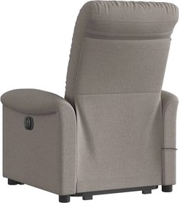 Zvedací masážní polohovací křeslo taupe textil 3303271