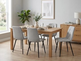 Šedá židle LIBRA PLATINUM GREY s černými nohami
