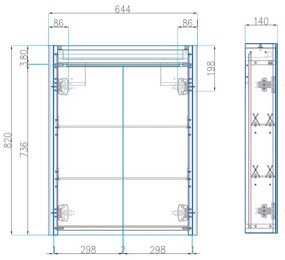 Mereo Siena koupelnová galerka 64 cm zrcadlová skříňka bílá lesk CN416GB
