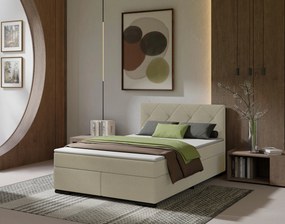 XXXLutz POSTEL BOXSPRING, 120/220 cm, béžová P & B - Jednolůžkové postele - 002784001257