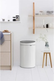 Bílý dotykový ocelový odpadkový koš 40 l Touch Bin – Brabantia