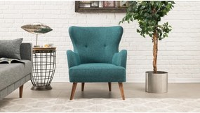 Modré křeslo ušák Balcab Home Jane