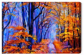 Obraz Modro-Oranžový Les Nedostatek Nedostatek Plátno Canvas 40x30