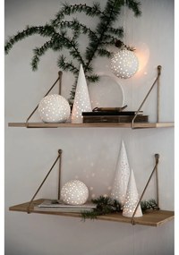 Bílý vánoční svícen z kostního porcelánu Kähler Design Nobili, výška 25,5 cm