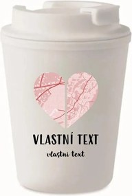 Personalizovaný cestovní termohrnek - Dvě místa, jedno srdce
