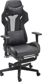 XXXLutz HERNÍ ŽIDLE, vzhled kůže, síťovina, černá MID.YOU - Online Only kancelářské židle - 001884005601