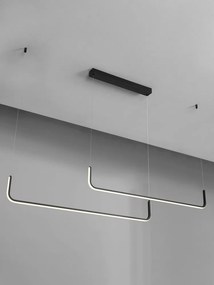Matně černé hliníkové LED stmívatelné závěsné svítidlo Strita – Nova Luce