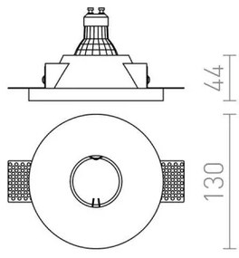 RED - Design Rendl - R12357 - Podhledové svítidlo DAG 1xGU10/35W/230V