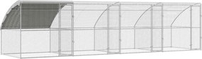 Klec na kuřata 4 ks Stříbrná 800 x 200 x 200 cm Ocel a PE 3381109