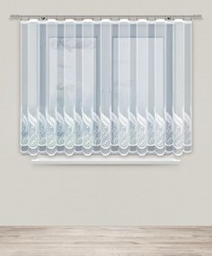 Dekorační žakárová záclona s řasící páskou YUKO 160 bílá 300x160 cm MyBestHome