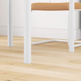 HOMCOM Jídelní stůl Čtvercový kuchyňský stůl pro 4 osoby, jídelní stůl z tvrzeného skla, nosnost do 80 kg, do kuchyně, jídelny, 75 x 75 x 75 cm, bílý