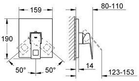 Grohe Eurocube Sprchová baterie, chrom 19898000